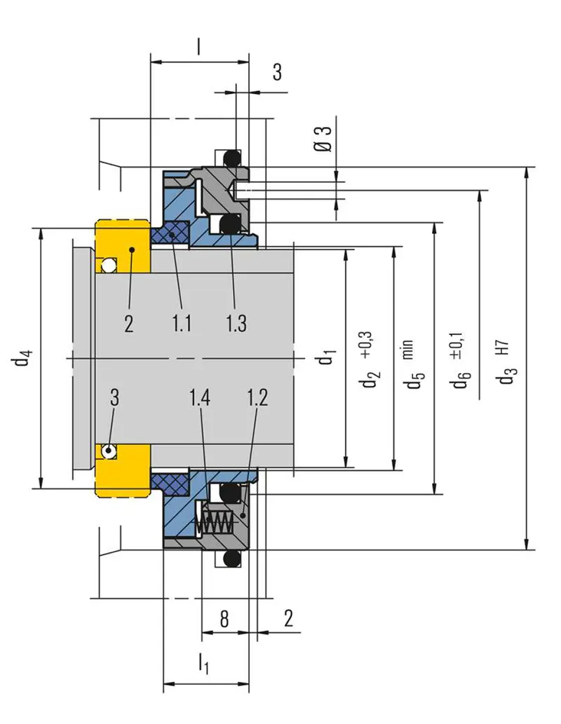 مکانیکال سیل H-Brinker مدل Hb10 - Hb8